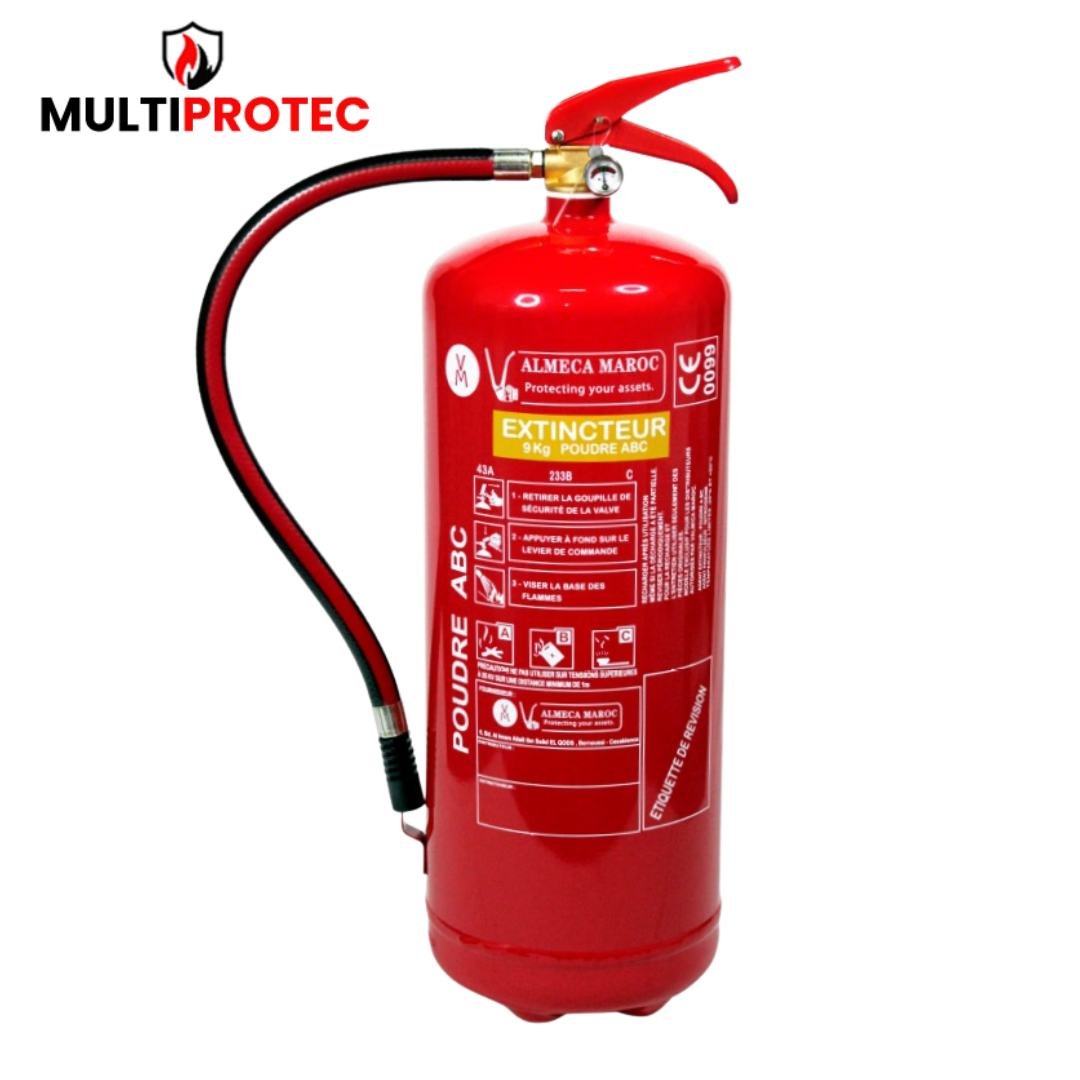 EXTINCTEUR POUDRE ABC DE 9KG MAROC - MultiProtec